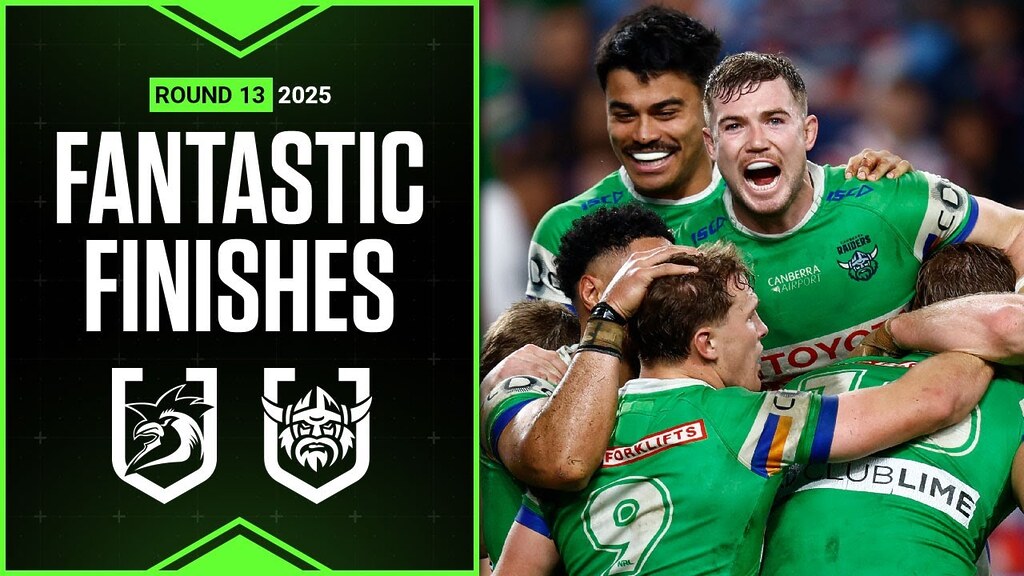 VIDEO: NRL Best finishes of 2025: Roosters v Raiders - Round 13 | Match ...